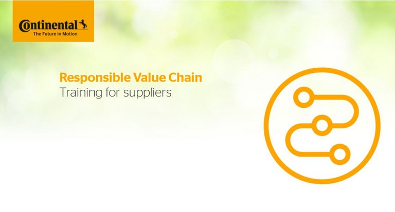 Responsible Value Chain – Training for suppliers - Continental AG